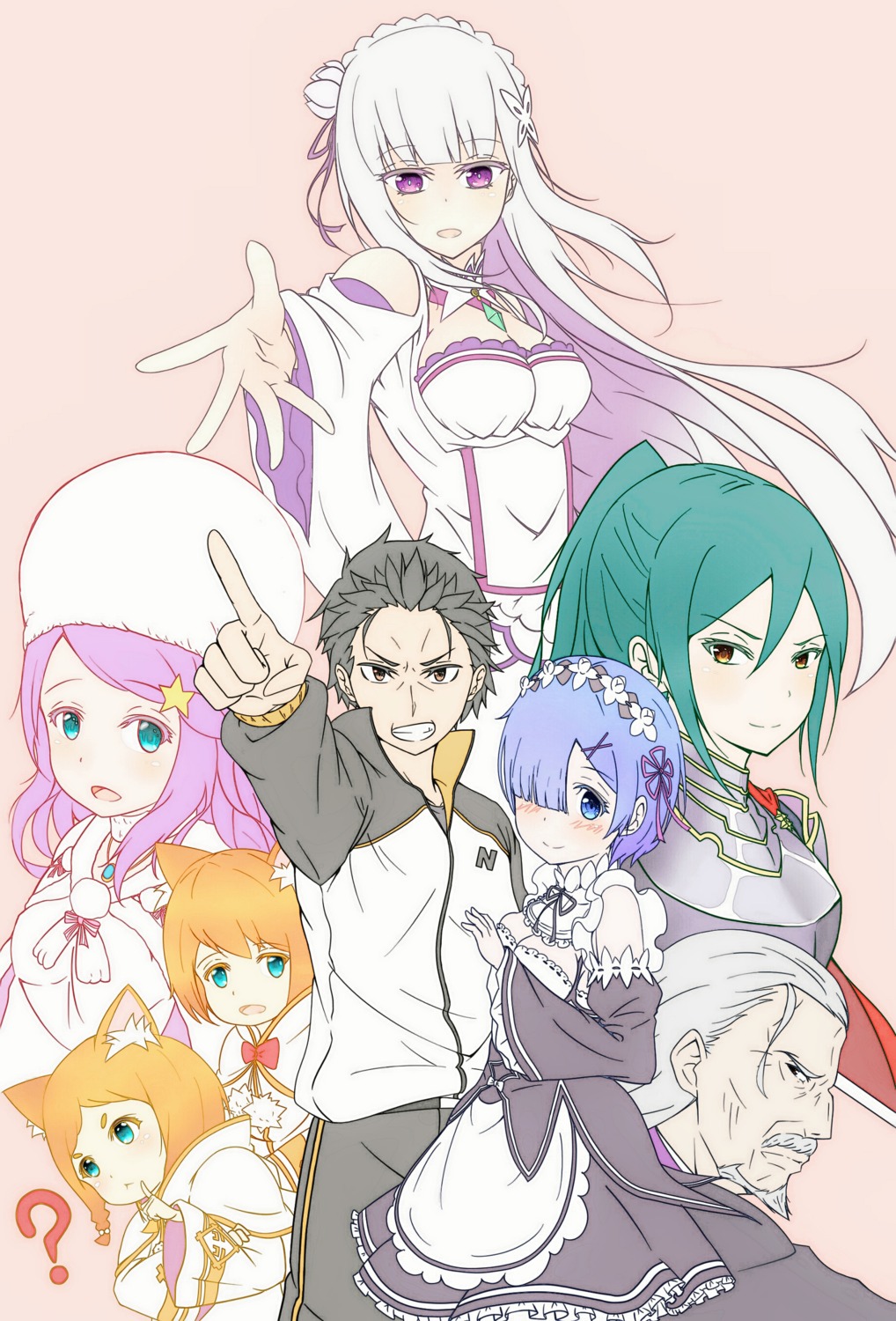 re:zero kara hajimeru isekai seikatsu anastasia hoshin crusch karsten emilia (re zero) natsuki ...